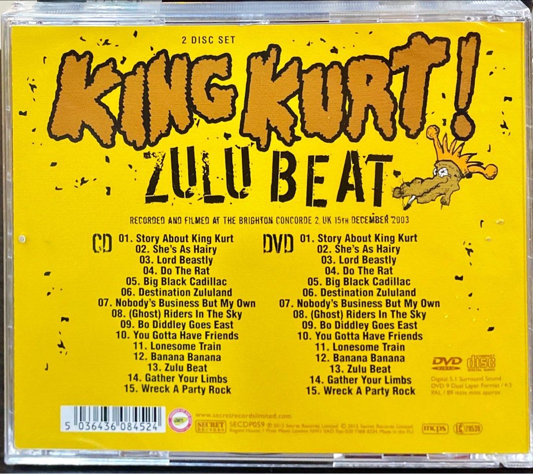 KING KURT! : ZULU BEAT (CD/DVD), Hobbies & Toys, Music & Media, CDs ...