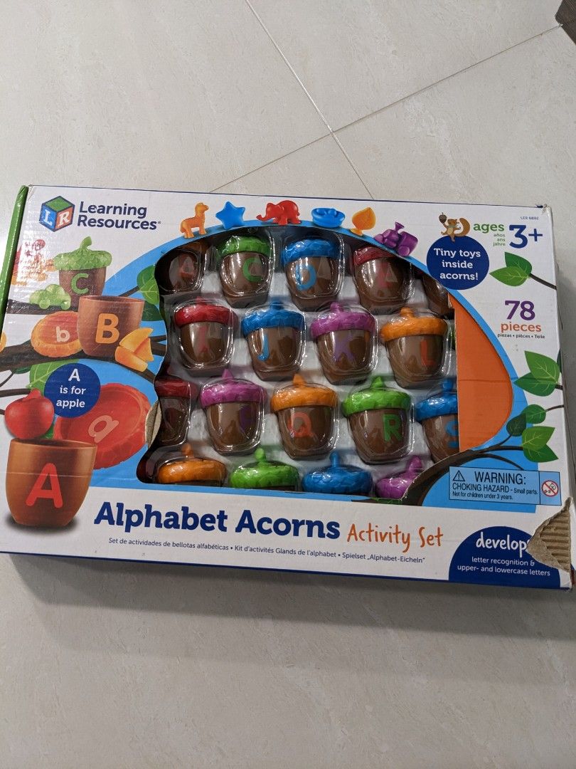 Learning Resources Alphabet Acorns Activity Set, Hobbies & Toys, Toys ...