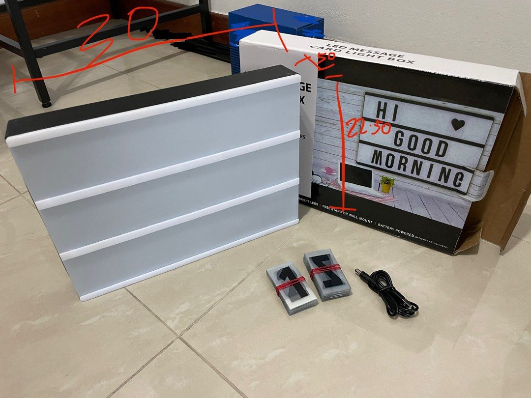 LED MESSAGE BOARD CARD LIGHT BOX, Furniture & Home Living, Home Decor ...