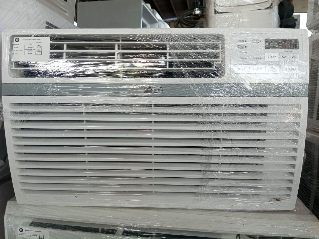 LG 1.0HP WINDOW TYPE NON-INVERTER DIGITAL LA100CC, TV & Home Appliances ...