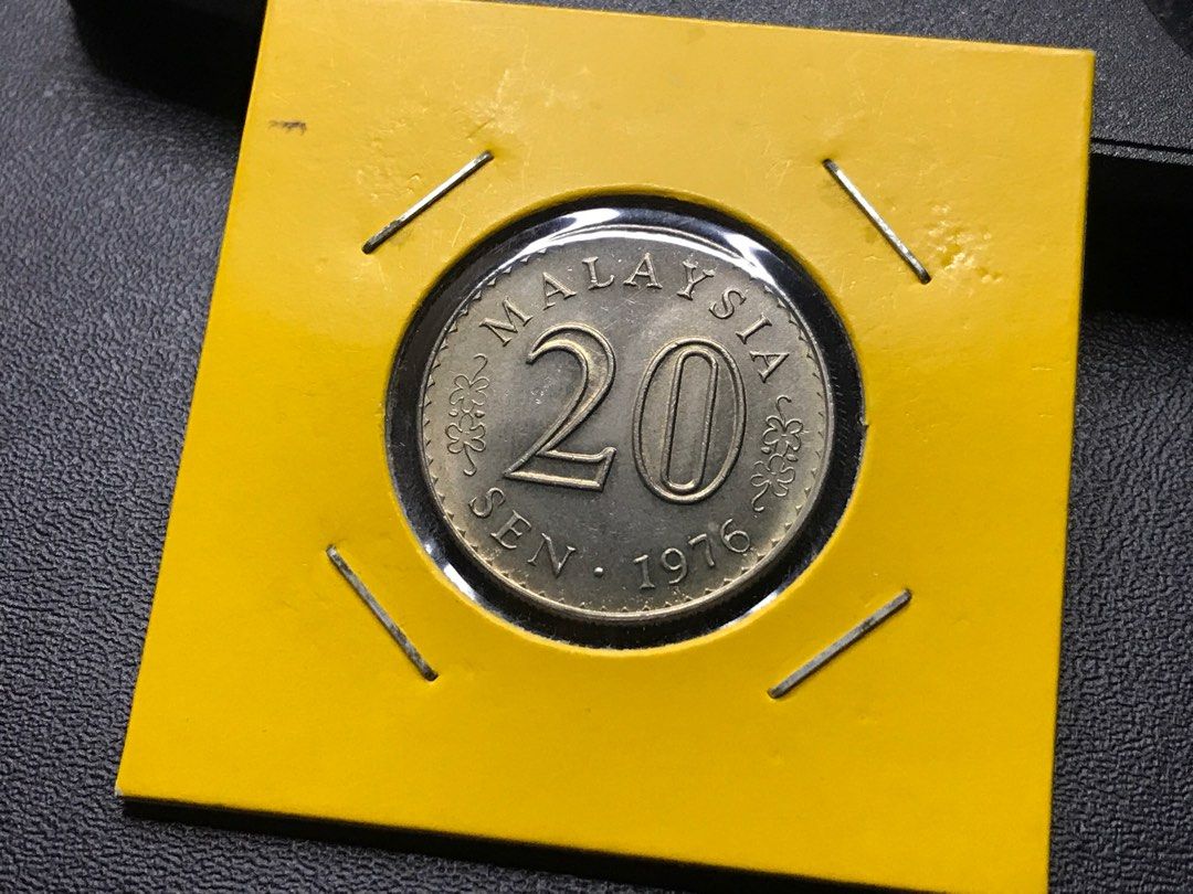 Malaysia 20 sen 1976 parliament duit lama syiling, Hobbies & Toys ...