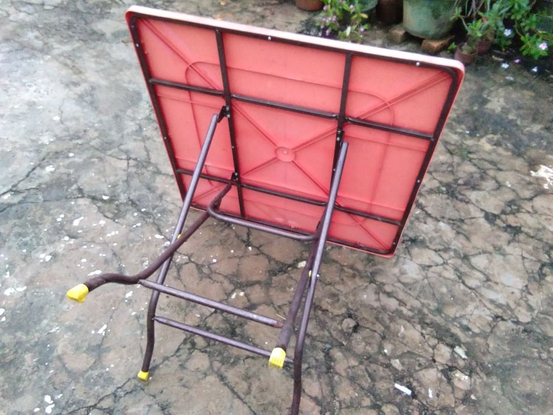meja plastik Lipat 3x3 feet big besar pasar table ofis foldable plastic ...