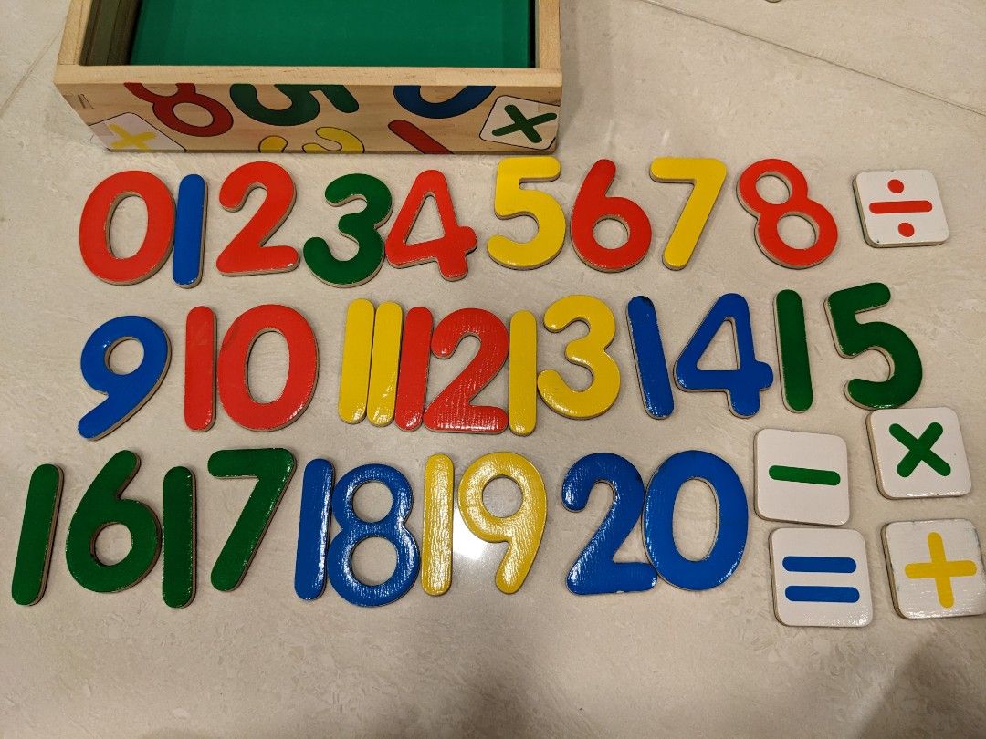 Melissa Doug Wooden Magnetic Alphabet & Numbers, Hobbies & Toys, Toys ...