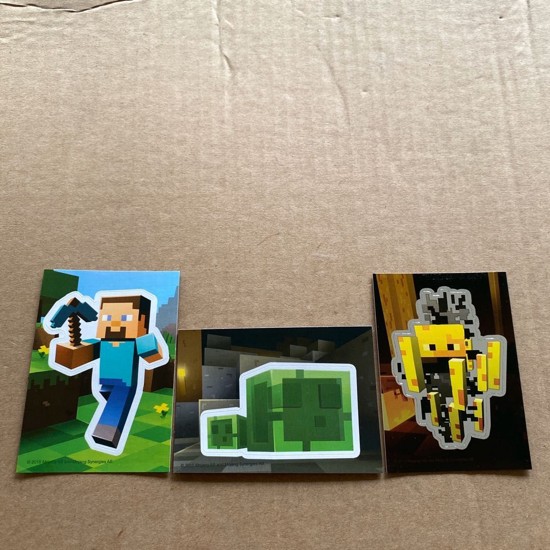 Minecraft Sticker Set Jinx Slime Blaze Steve Collectable cards good ...