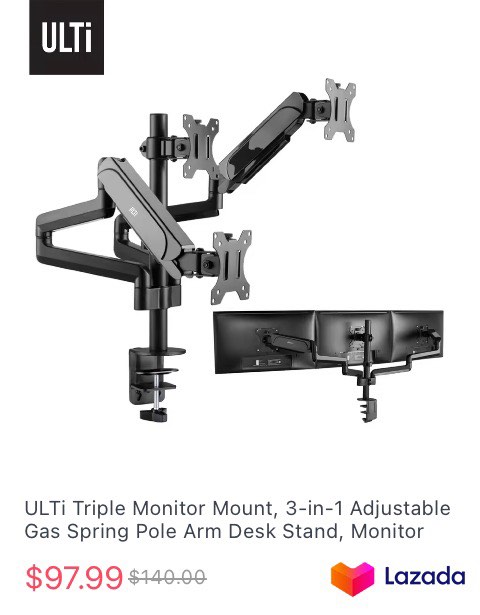 Monitor Arm / Monitor Mount / Monitor Stand, Computers & Tech, Parts ...