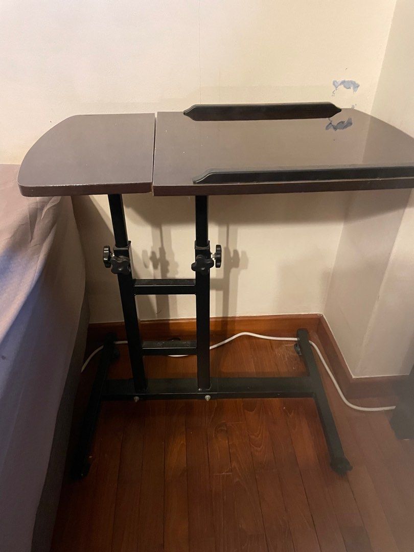 Movable computer table adjustable height and tilt., Furniture & Home ...