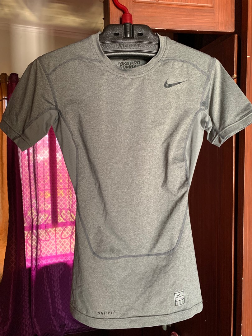 Nike Pro Combat Gray Compression Shirt ORIGINAL, Men's Fashion ...