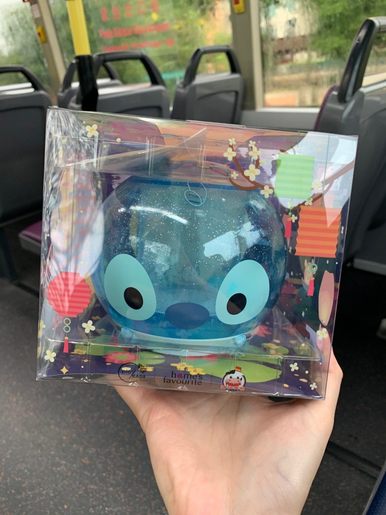 Official Disney Tsum tsum Stitch & Lotso glitter container, Hobbies ...