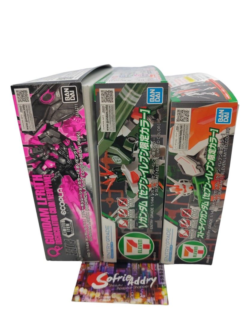 Original Ecopla Gundam Limited Edition Lfrith Neon & Gundam 7 Eleven ...