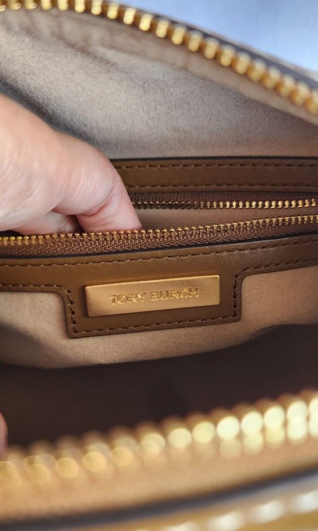 Preloved Tory Burch T Monogram Jacquard Barrel Shoulder Bag (Hazel ...