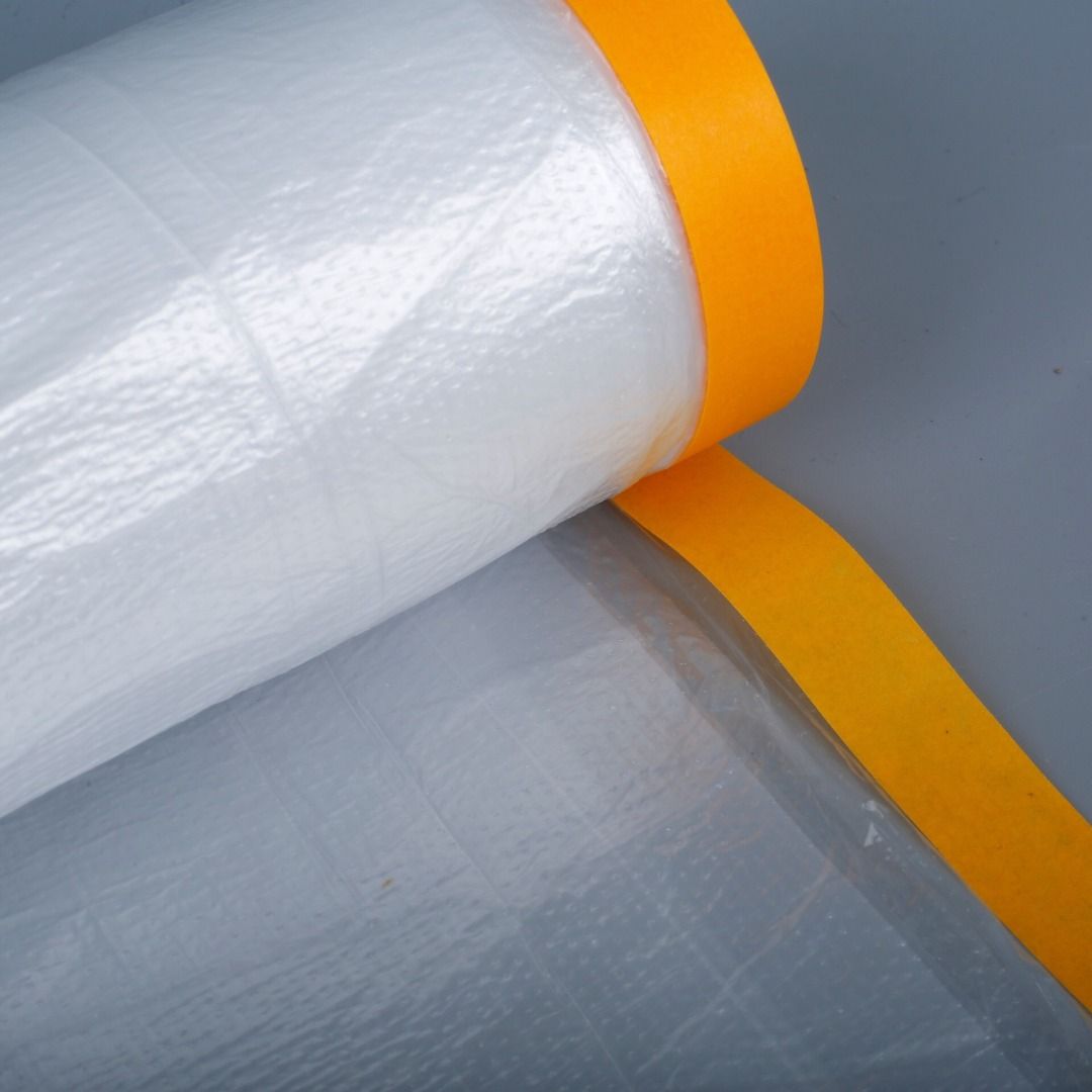 Pre-Taped Plastic Drop Sheet / Renovation Dust Cover/ HIP Prevention ...