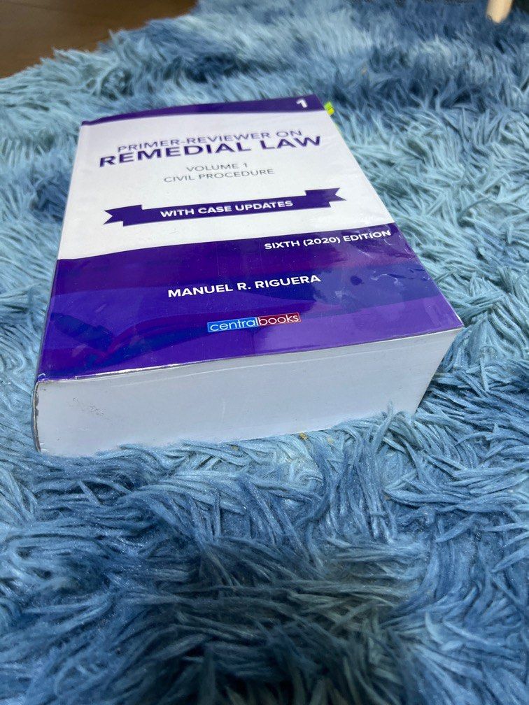 Primer Reviewer on Remedial Law Volume 1 2020 edition by Manuel Riguera ...