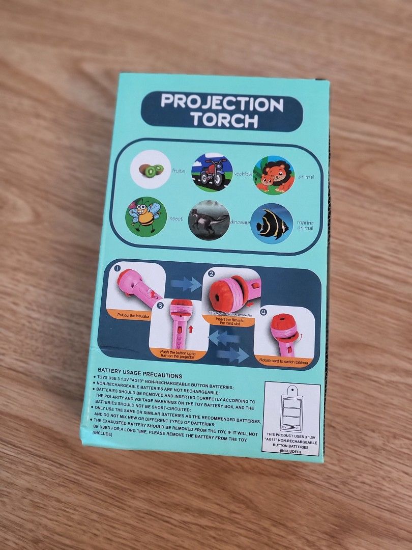 Projection torch for kids, Hobbies & Toys, Toys & Games on Carousell