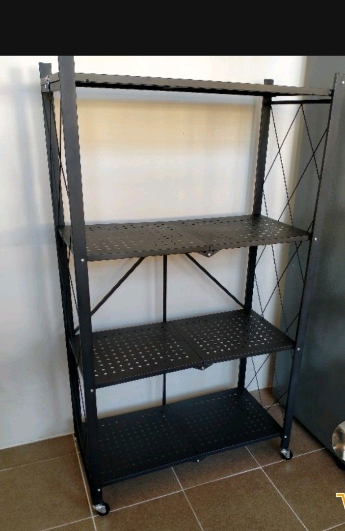 RAK BESI BERODA BOLEH LIPAT, Furniture & Home Living, Home Improvement ...