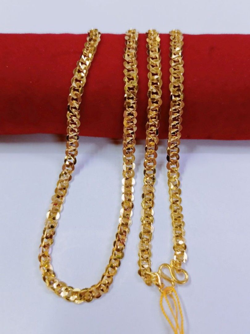 Rantai Leher Emas 916 Padu, Women's Fashion, Jewelry & Organisers ...