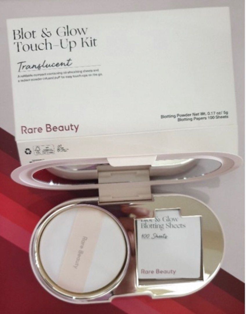 RARE BEAUTY BLOT&GLOW TOUCH UP KIT TRANSLUCENT BLOTTING PAPERS ...