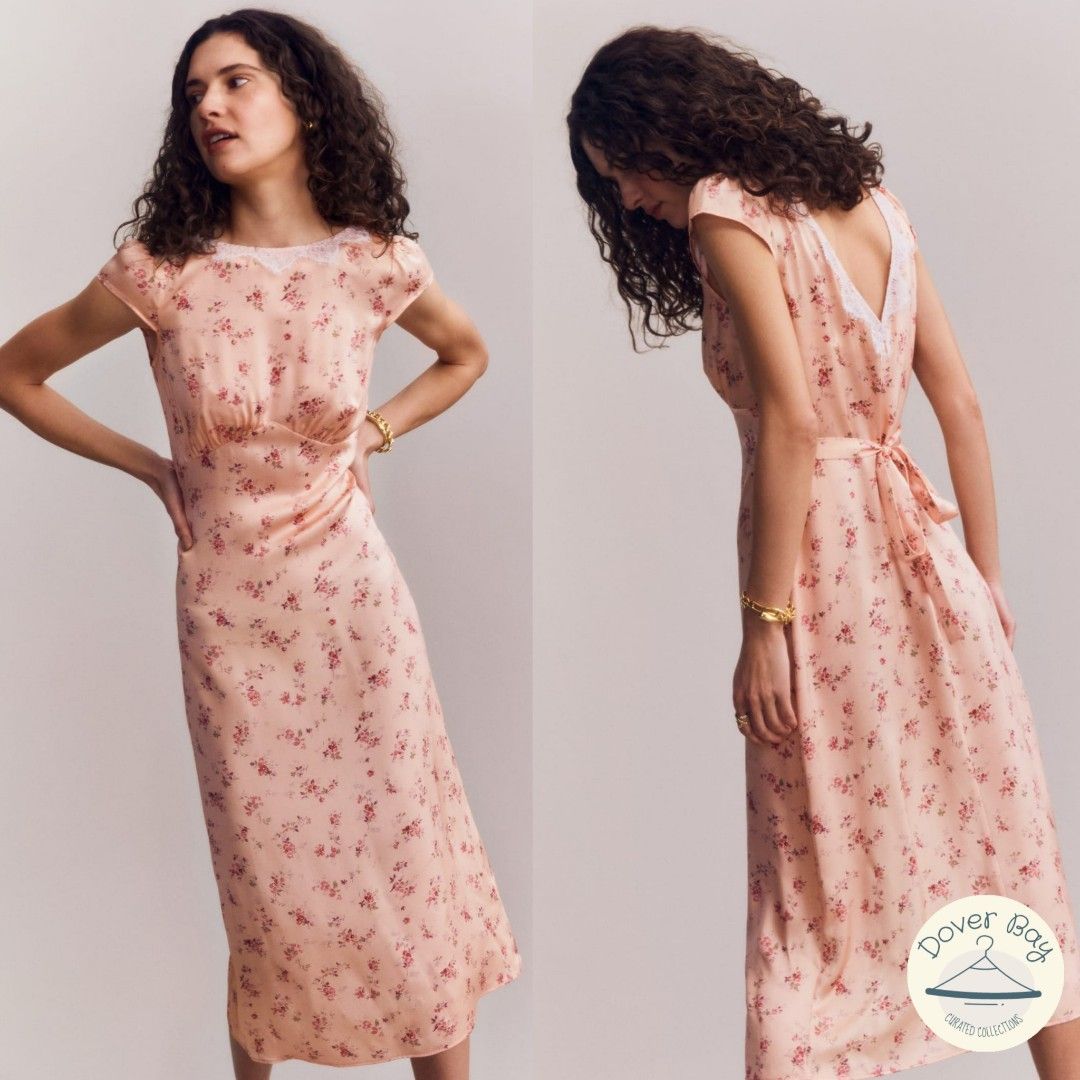Reformation Lucas Silk Midi Dress Myrna, Women's Fashion, Dresses ...