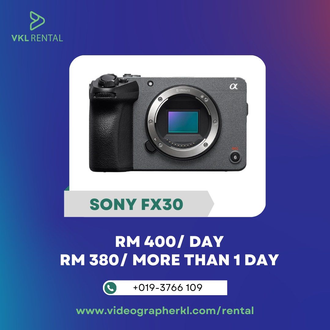[RENTAL] SONY FX30, Photography, Cameras on Carousell