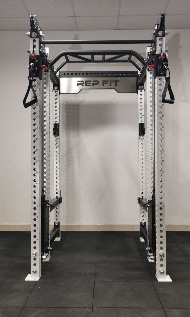 REP RF 6 Verticals Power Rack Cable Fly BN Stainless Steel, Sports ...