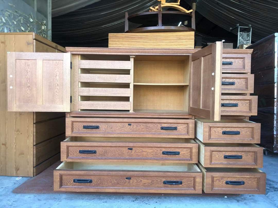 Rustic solid wood bedroom cabinet drawer 60L x 18W x 45H inches Solid ...