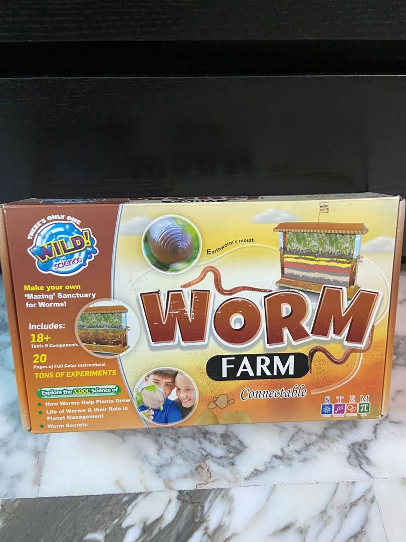 Science Worm Farm - Ages 6+ - In Home Learning Science Kit, Hobbies ...