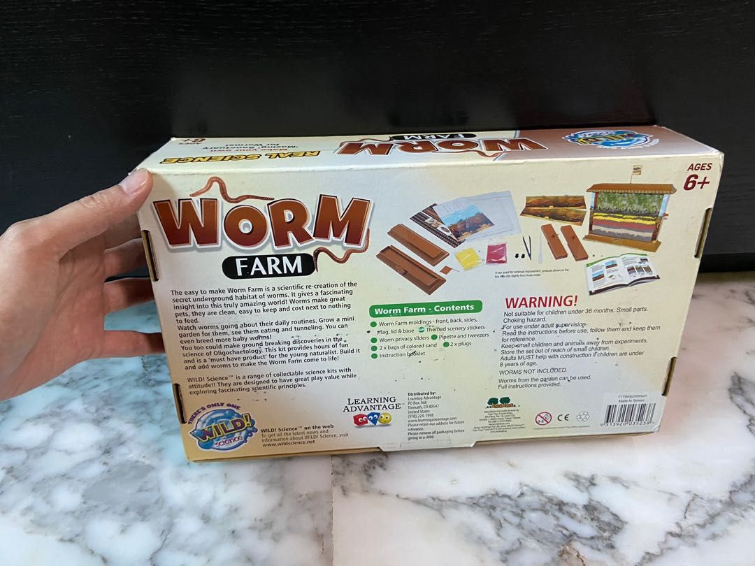 Science Worm Farm - Ages 6+ - In Home Learning Science Kit, Hobbies ...