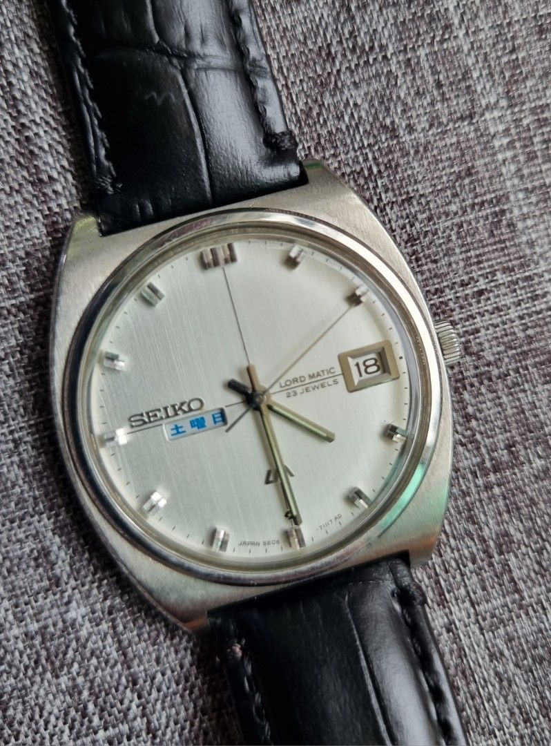 Seiko Lord matic linen dial, Luxury, Watches on Carousell