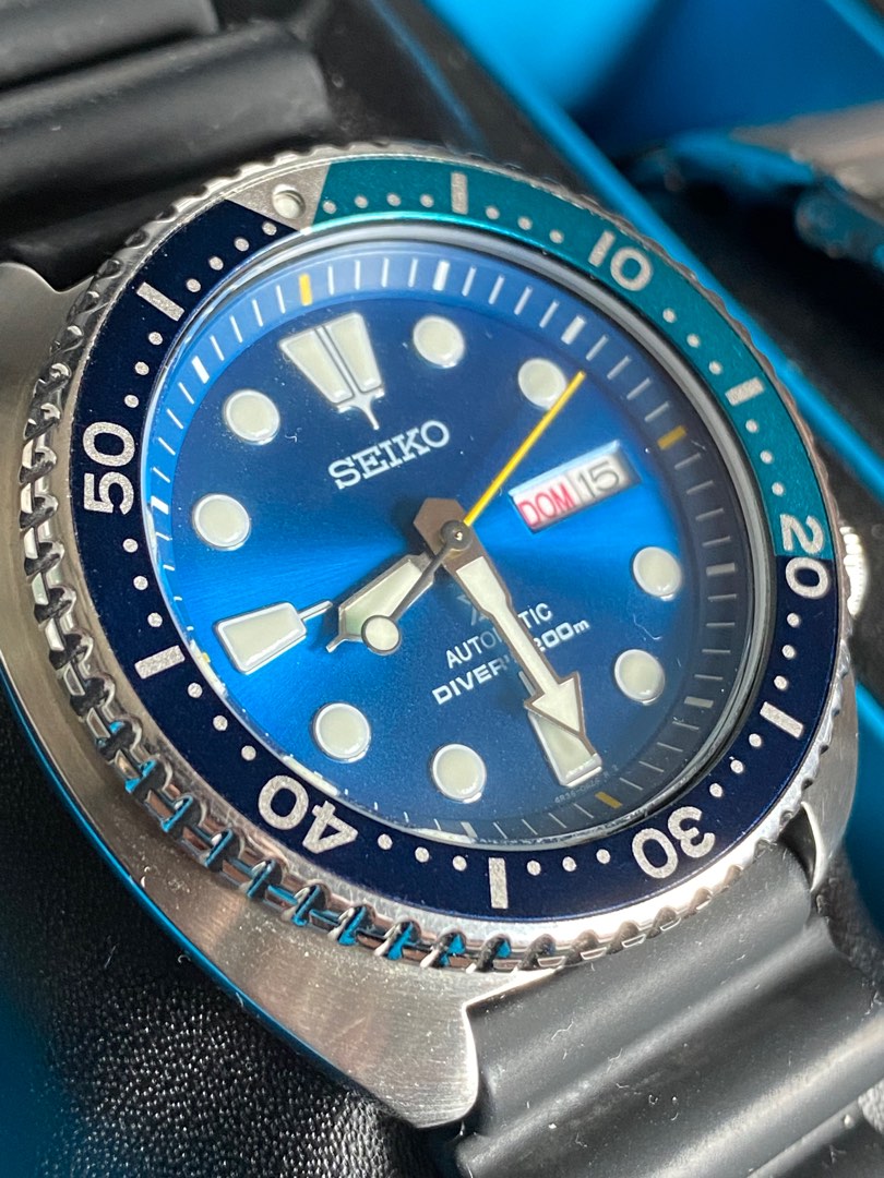 Seiko Turtle Blue Lagoon Srpb11 k1, Men's Fashion, Watches ...