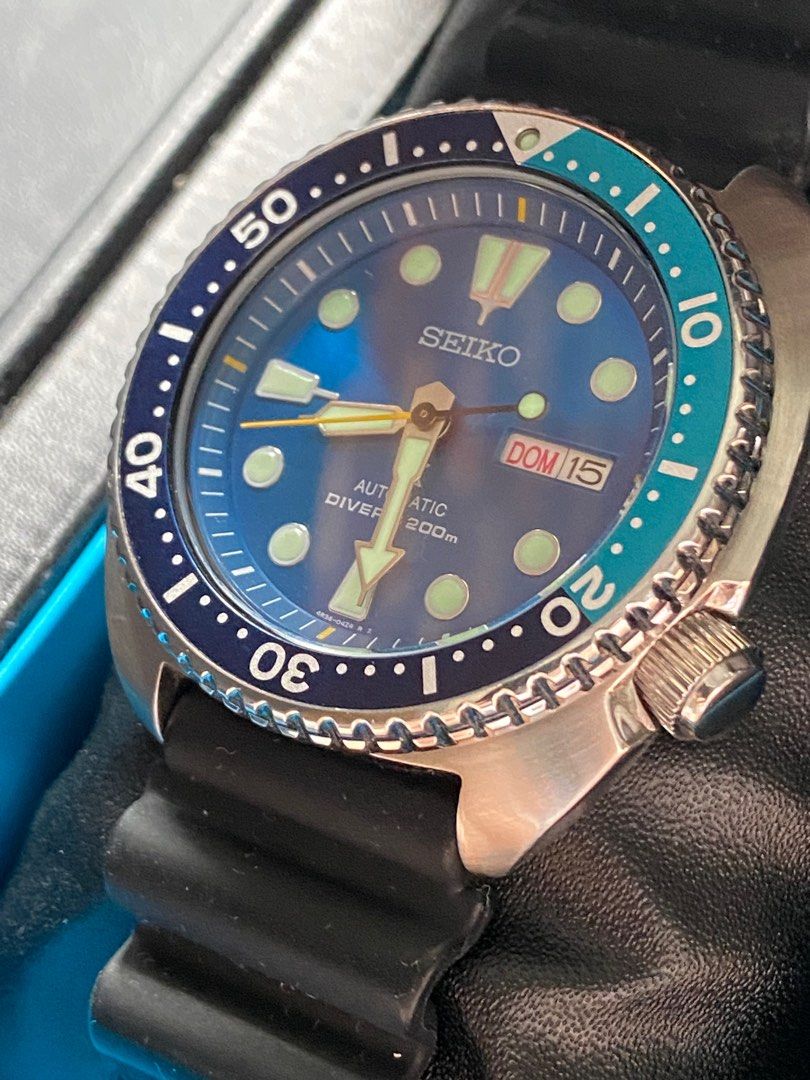 Seiko Turtle Blue Lagoon Srpb11 k1, Men's Fashion, Watches ...