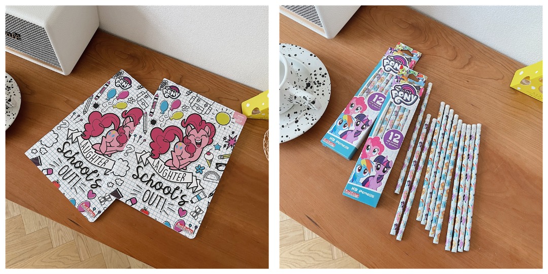 Set of My Little Pony Notebook and Pencils, Hobbies & Toys, Stationery ...