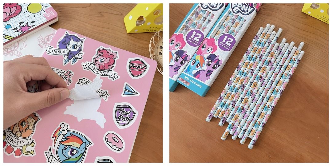 Set of My Little Pony Notebook and Pencils, Hobbies & Toys, Stationery ...