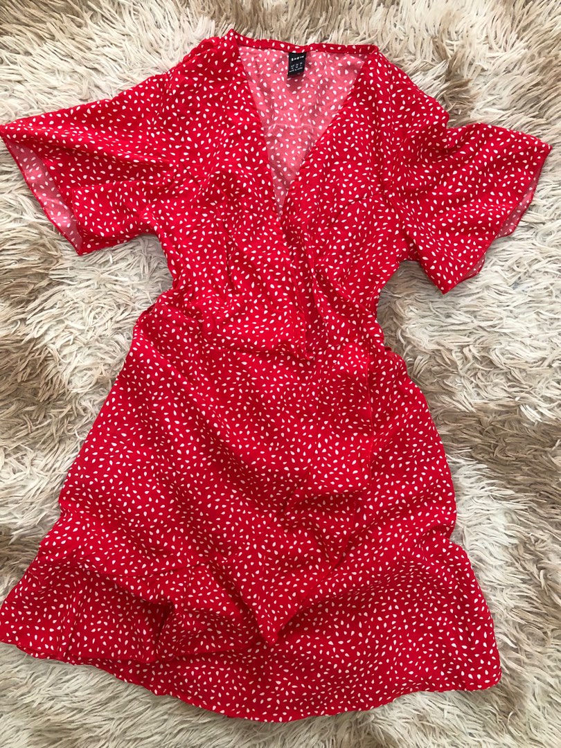 SHEIN RED DRESS, Women's Fashion, Dresses & Sets, Dresses on Carousell