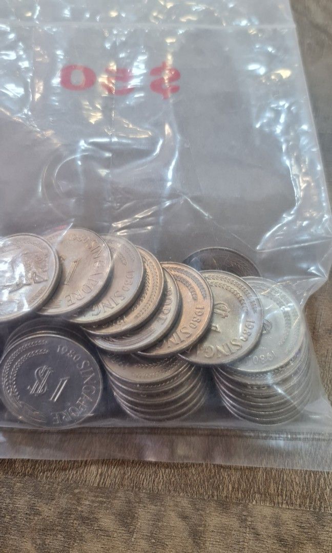 Singapore merlion coin $1 year 1980 original 50 pieces perpack, Hobbies ...