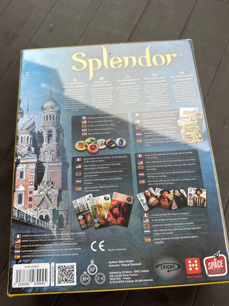 Splendor and Cities of Splendor (Expansions), Hobbies & Toys, Toys ...