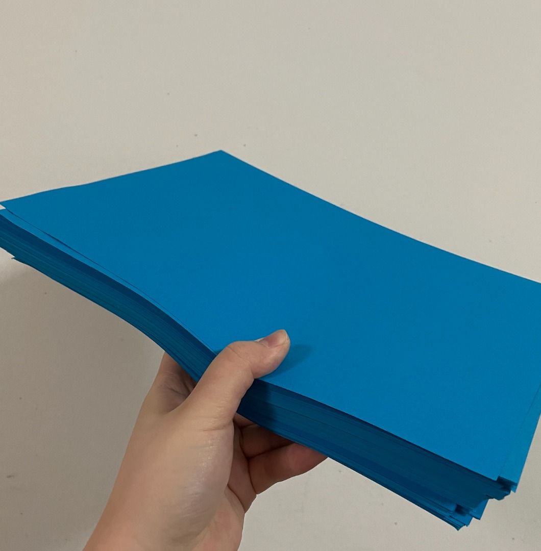 STACK OF BLUE PAPER A4, Hobbies & Toys, Stationery & Craft, Stationery ...