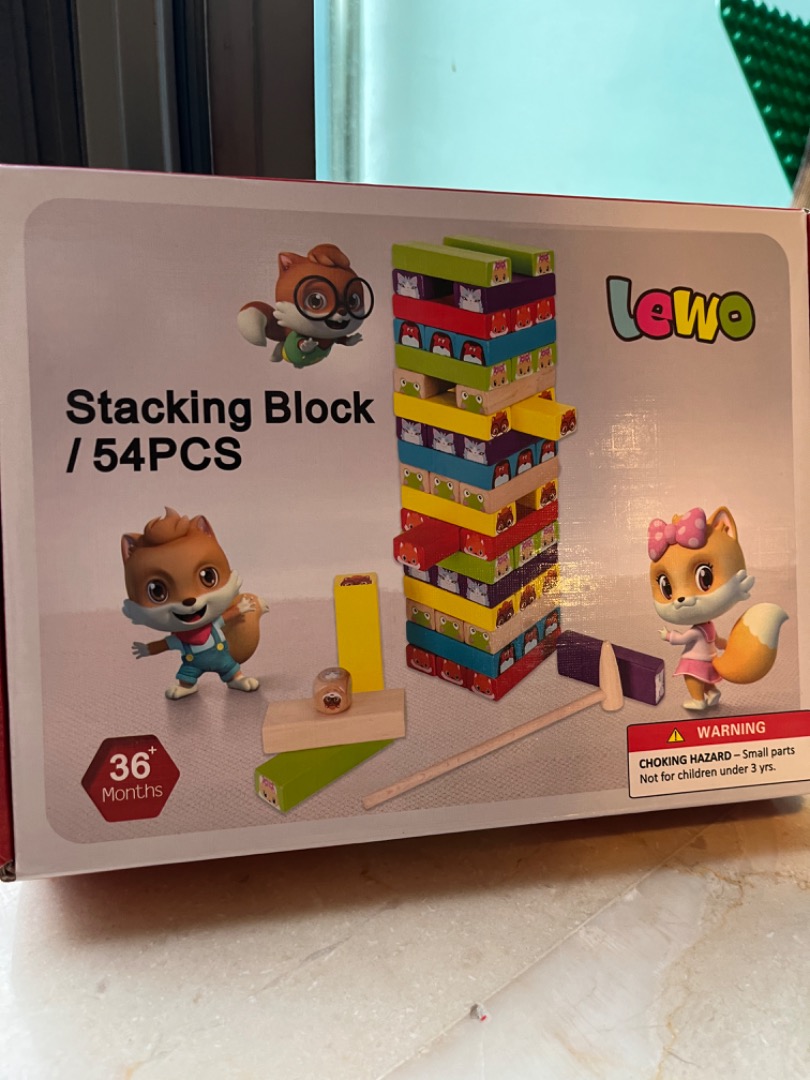 Stacking blocks coloured Montessori like new, Hobbies & Toys, Toys ...