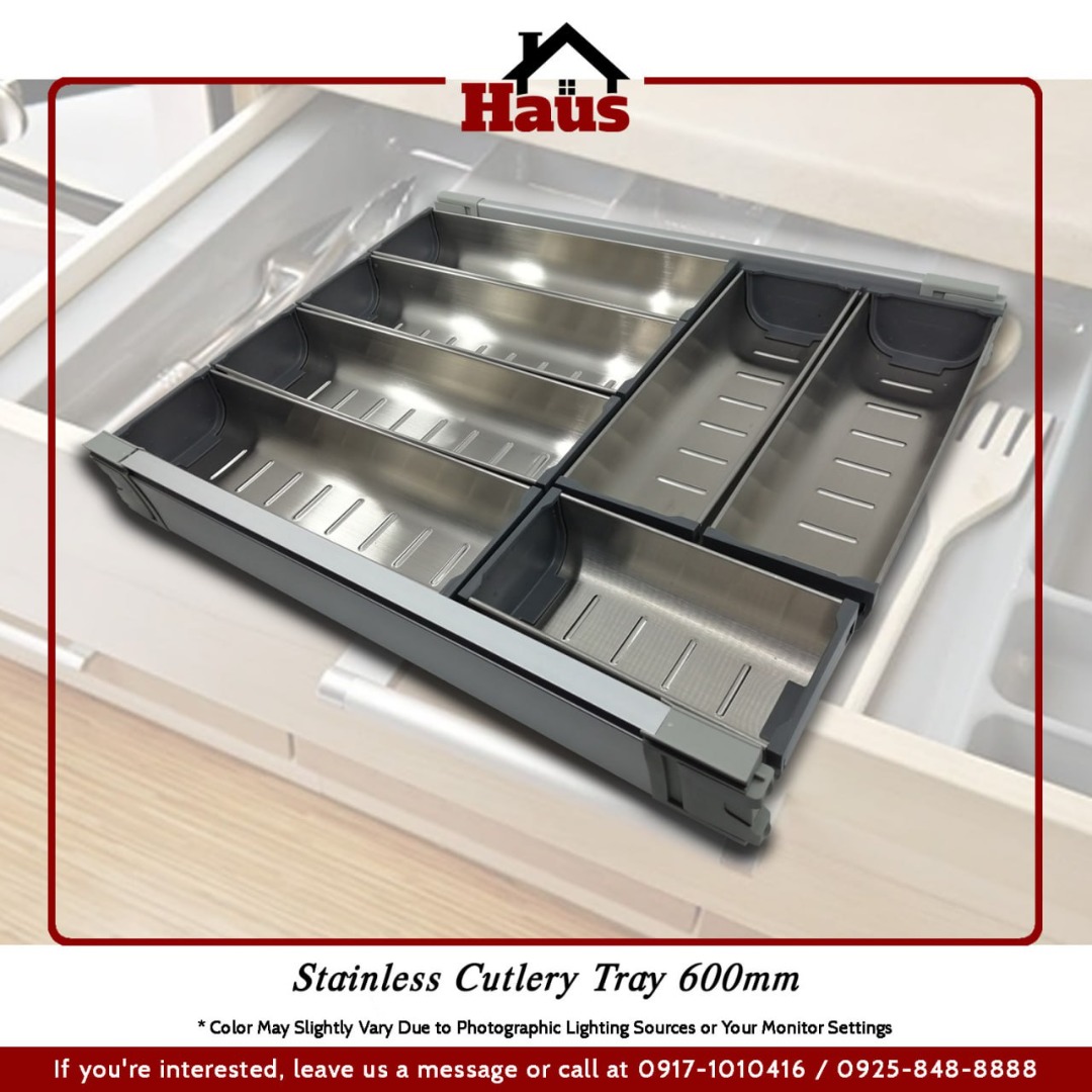 Stainless Steel Cutlery Tray Drawer Organizer 600mm Cabinet, Furniture ...