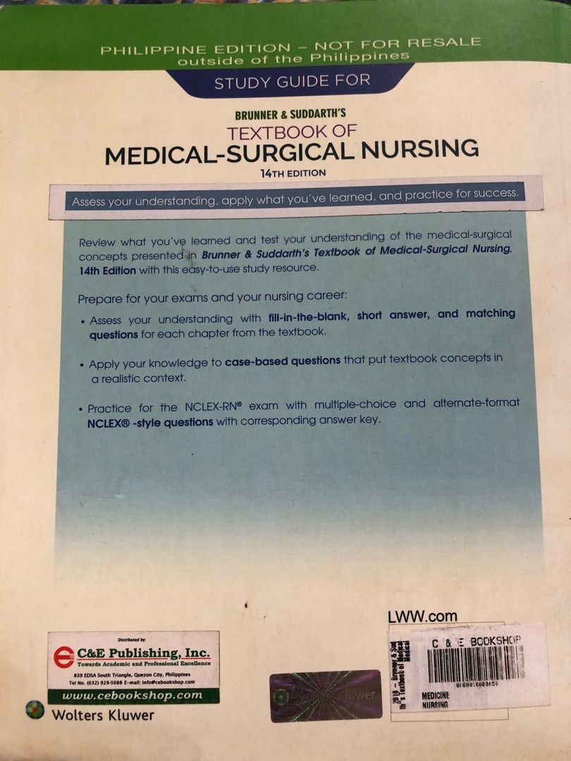 Study Guide for Medical-Surgical Nursing 14th Edition, Hobbies & Toys ...