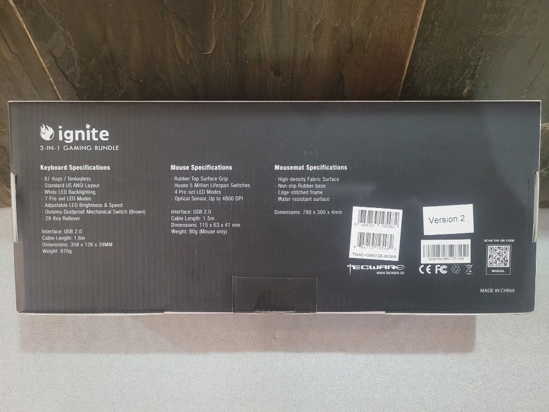 Tecware Ignite Keyboard + Mouse + Mousemat Combo Bundle, Computers ...