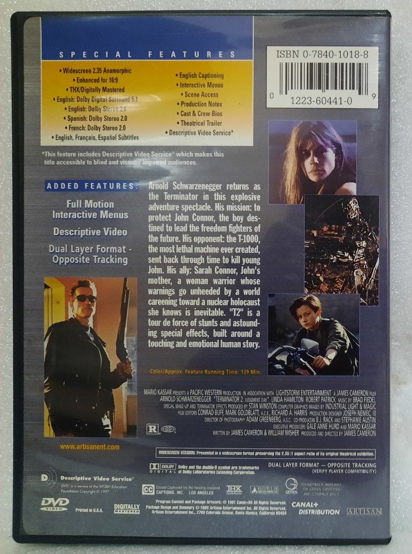 TERMINATOR 2 JUDGEMENT DAY [DVD], Hobbies & Toys, Music & Media, CDs ...