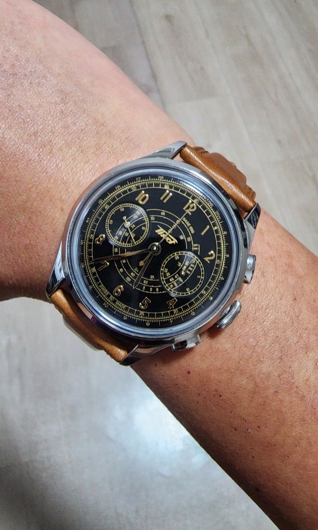 Tissot telemeter 1938 black, Luxury, Watches on Carousell