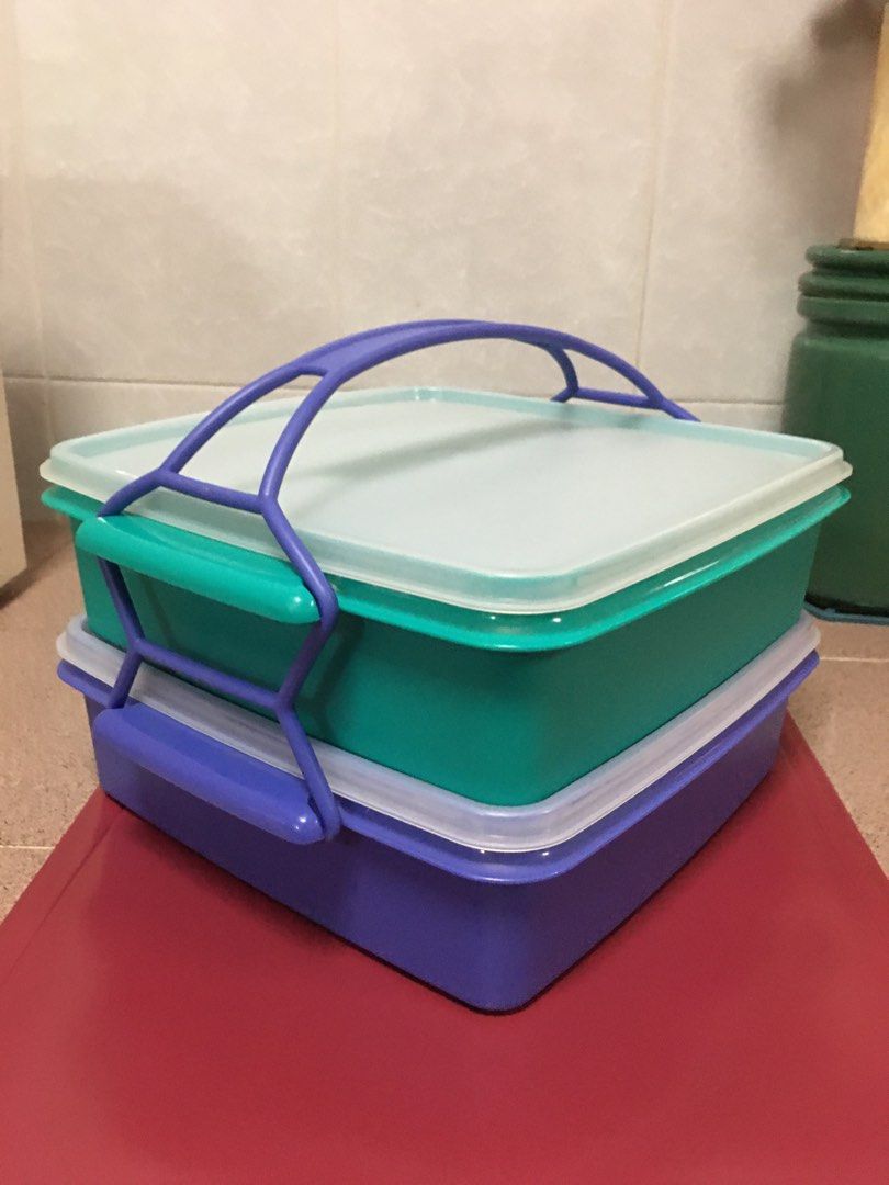Tupperware Large Goody Box with cariolier, Furniture & Home Living ...