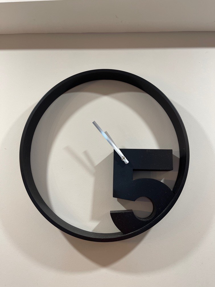 Umbra Number 5 Clock, Furniture & Home Living, Home Decor, Clocks on ...
