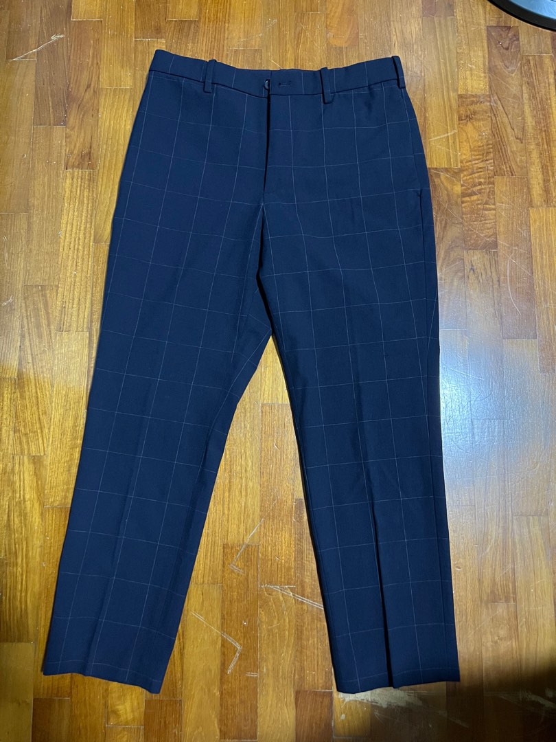 Uniqlo Checkered Pants, Men's Fashion, Bottoms, Trousers on Carousell