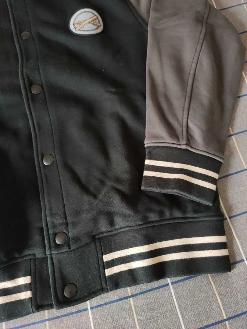 Uniqlo Varsity Jacket - Black, Babies & Kids, Babies & Kids Fashion on ...