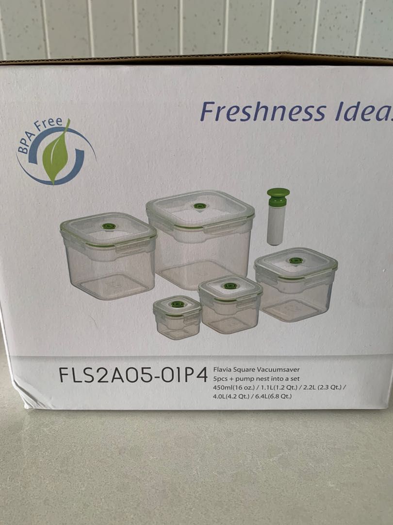 Vacuumsaver FLAVIA series 5 piece set, Furniture & Home Living ...