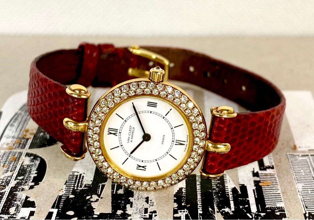 Van Cleef Quartz Diamond Bazel Lady Watch, Luxury, Watches on Carousell