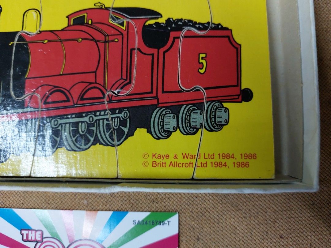 Vintage 1986 James and The Red Engine 5pcs Wooden Puzzle, Hobbies ...