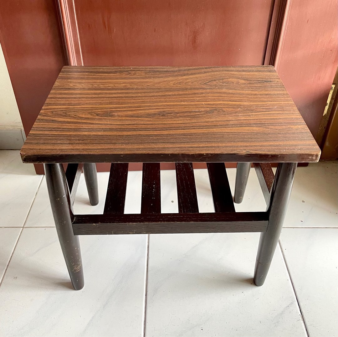 1970s Vintage Formica Top Side Table with Pencil Legs Collectible ...