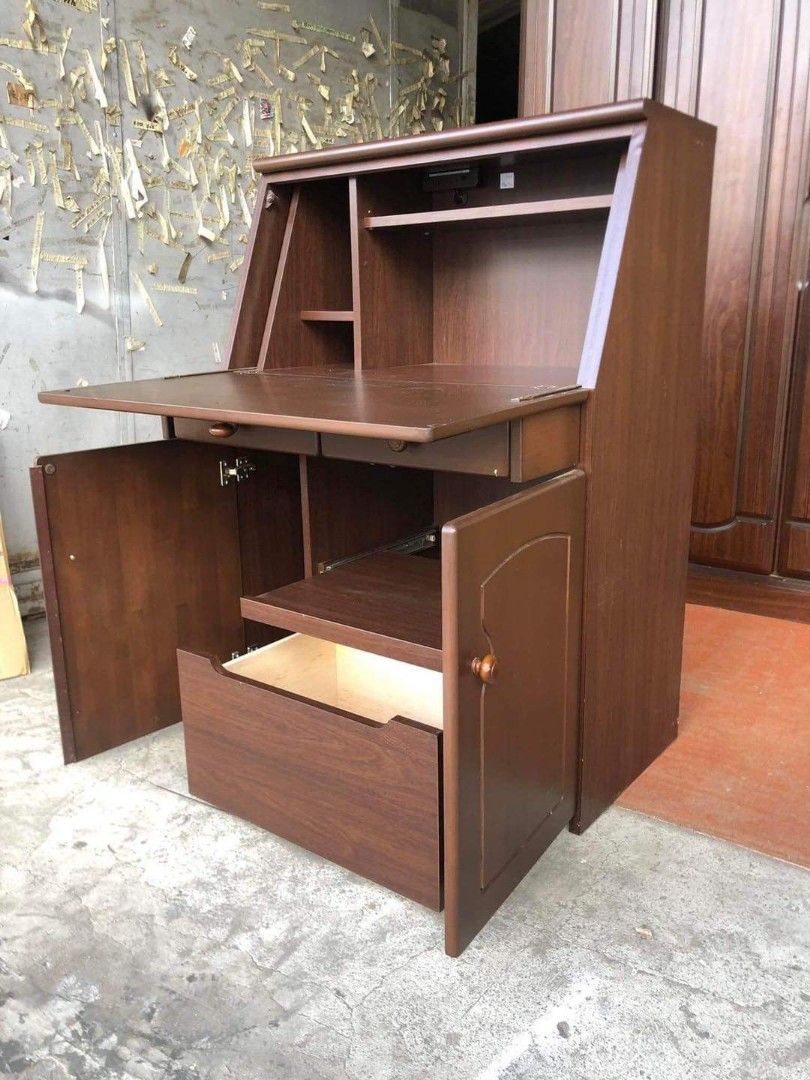 Vintage study cabinet 32L x 18W x 45H inches Solid wood doors and ...